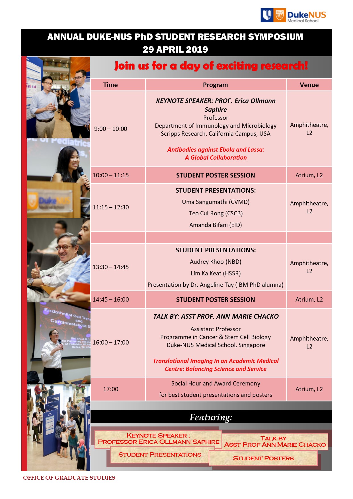ANNUAL DUKE-NUS PhD STUDENT RESEARCH SYMPOSIUM