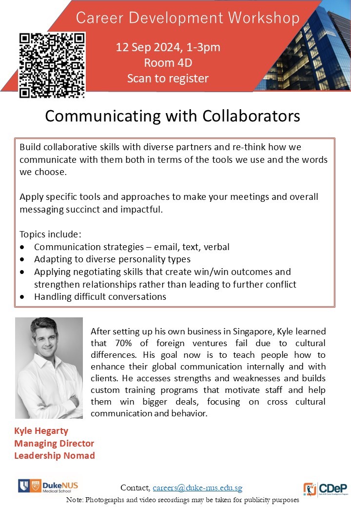 Career Development Workshop: Communicating with Collaborators