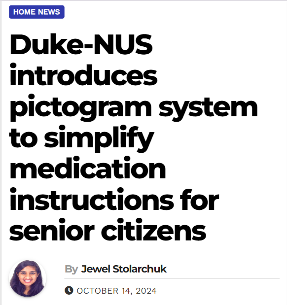 Duke-NUS introduces pictogram system to simplify medication ...