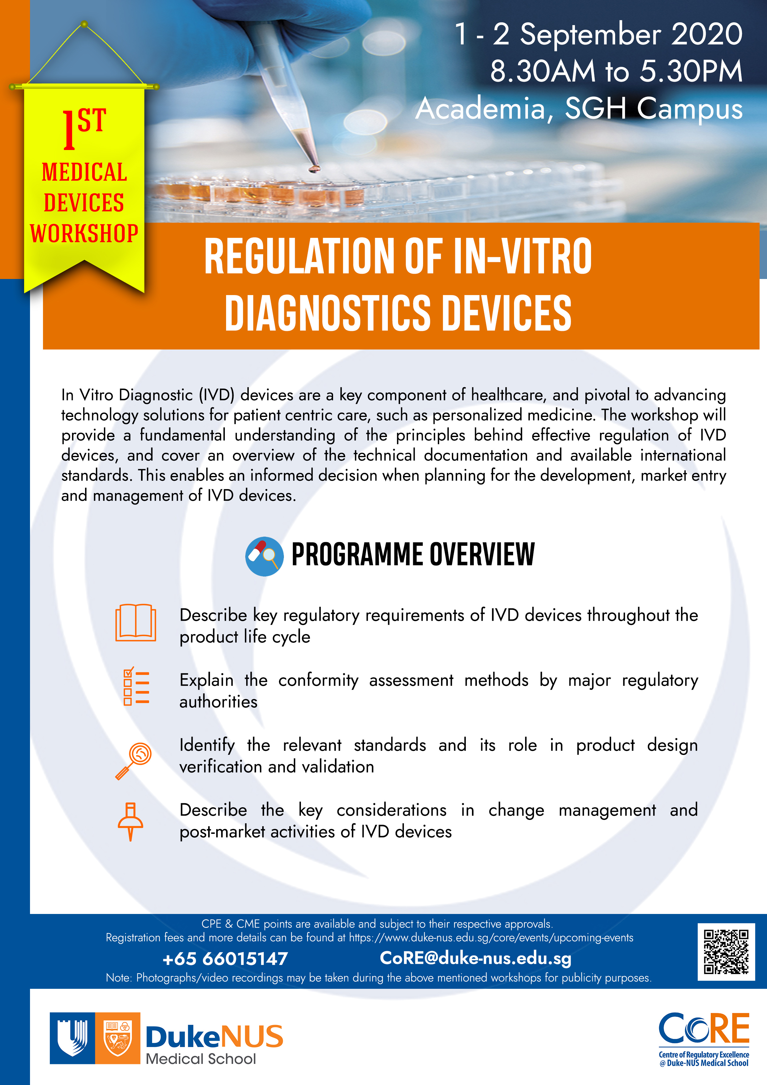 2020 Workshop: Regulation of In-Vitro Diagnostic Devices