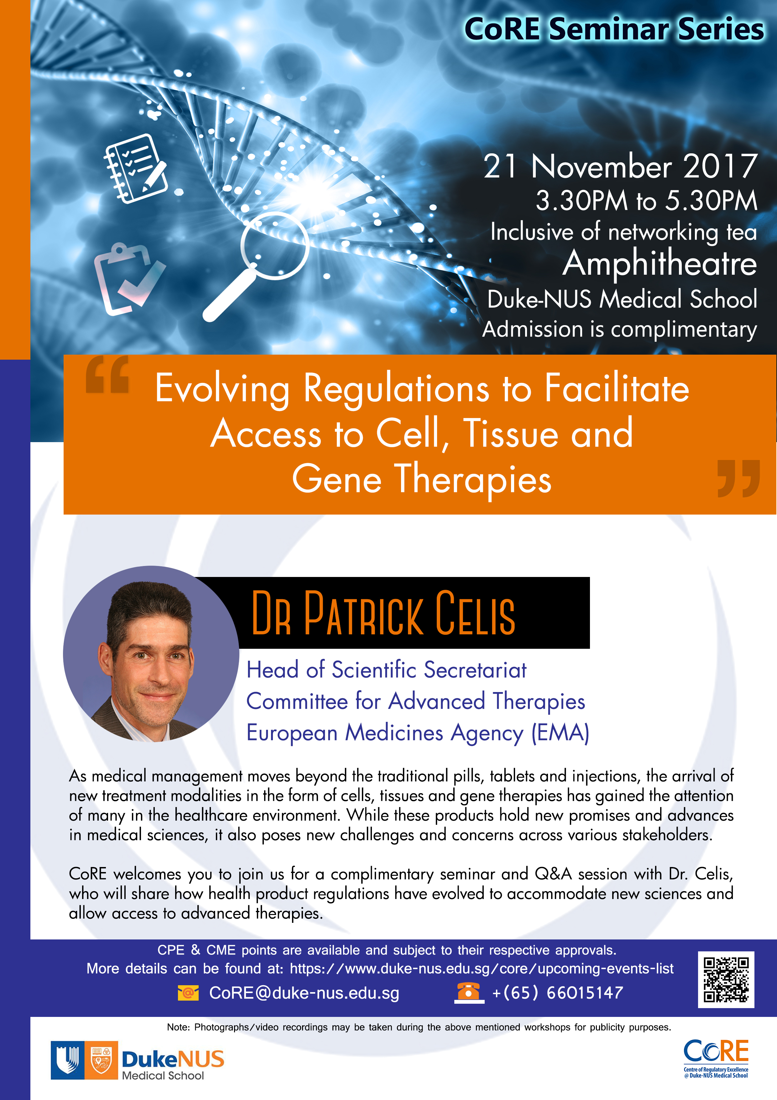 2017 Seminar Series: Evolving Regulations to Facilitate Access to Cell ...
