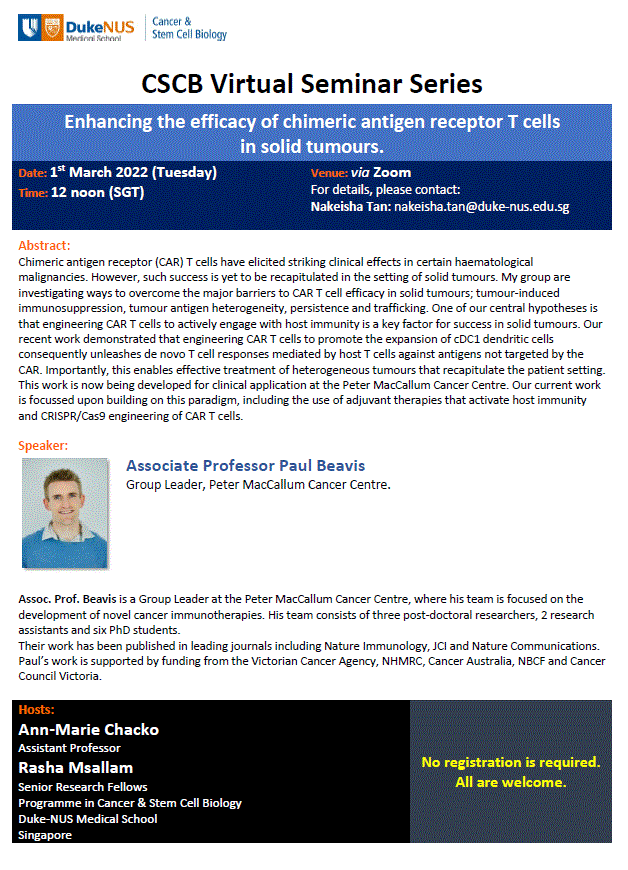 Noon Seminar: Assoc. Prof. Paul Beavis - Enhancing the efficacy of ...